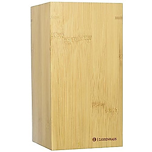 Zassenhaus Rectangular Knife Block Bamboo, Bamboo, 12 x 12 x 23 cm brown