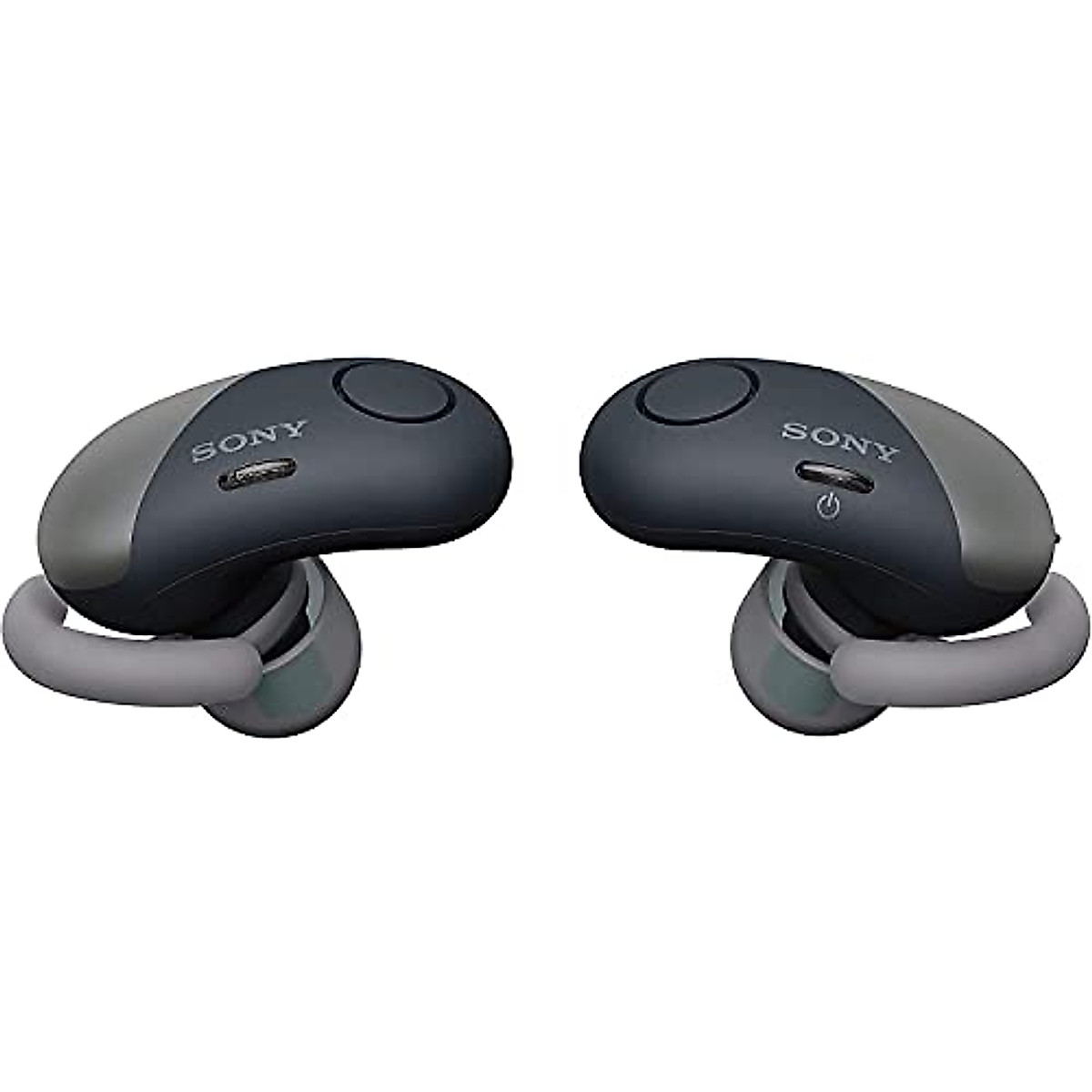Sony True Wireless Bluetooth in Ear Headphones: Noise Cancelling Sports Workout Ear Buds - Cordless, Sweatproof Earphones, Built-in Microphone, Extra BASS WF-SP700N/B (International Version) Black