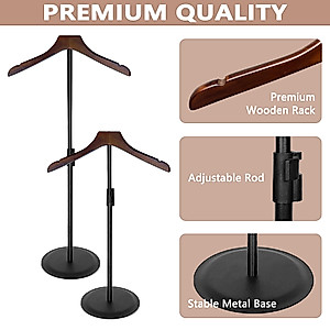 KORETECH 2 Pack Shirt Display 35" Height Adjustable Shoulder Stand Shirt Rack, T Shirt Display Stand for Shops, Steaming Clothes Holder, Black