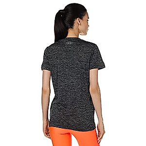 Under Armour Women's Tech Twist Graphic Short Sleeve T-Shirt, (001) Black Medium Heather/White/Steel, XX-Large