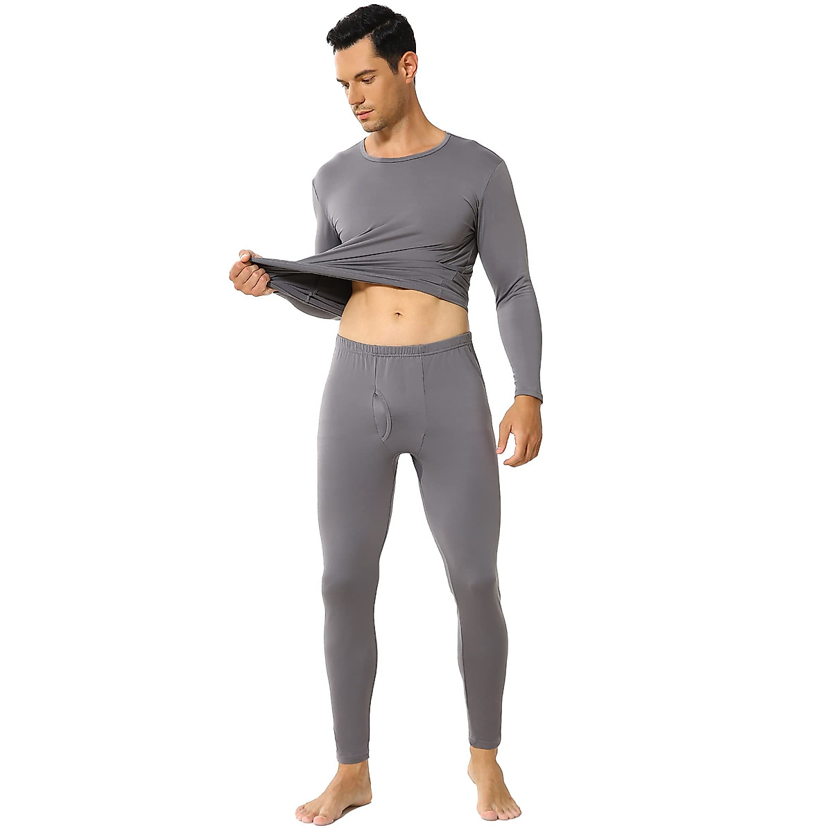 ViCherub Men's Thermal Underwear Set Fleece Lined Long Johns Winter Base Layer Top & Bottom 2 Sets for Men