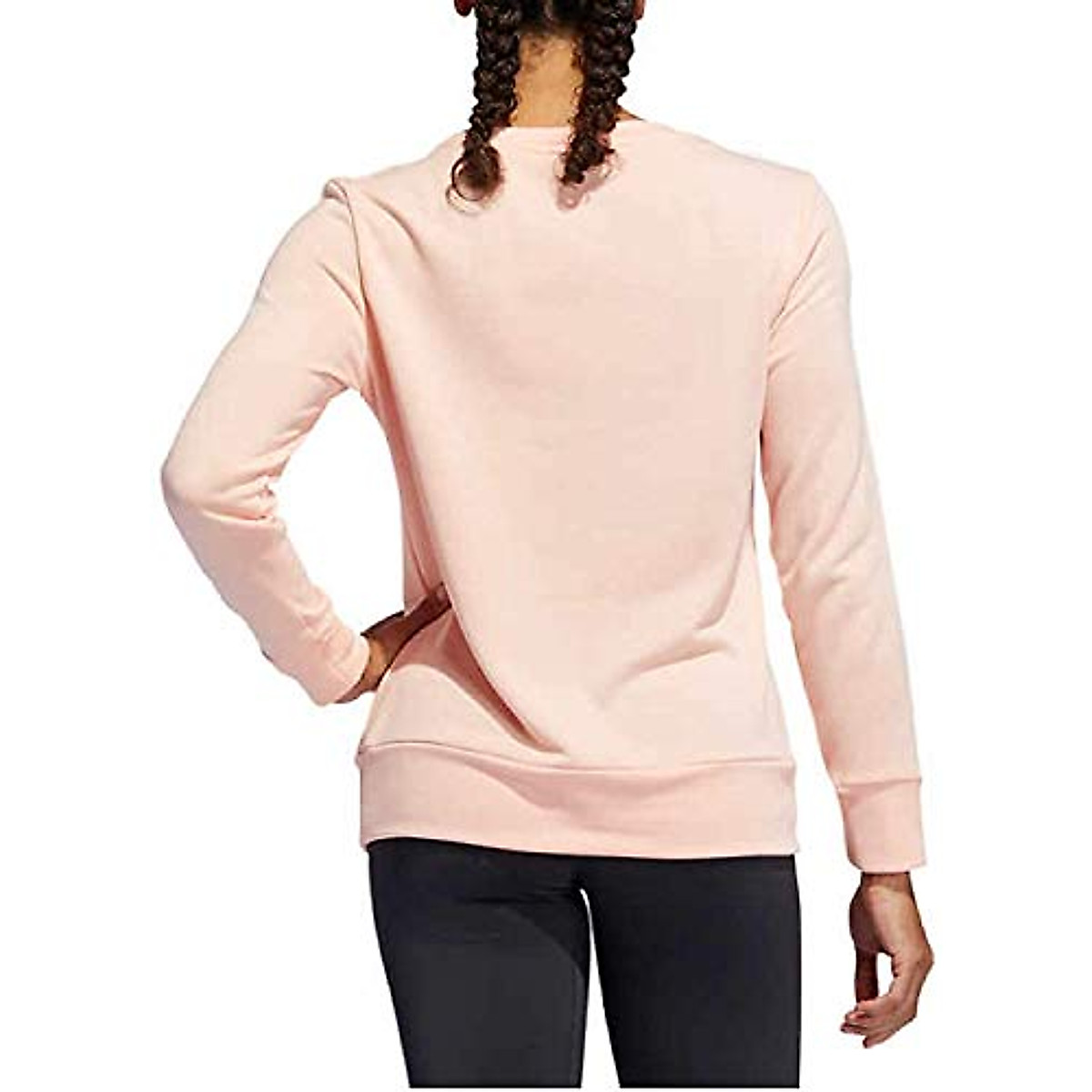 adidas Ladies' 3-Stripe Crewneck (Pink, X-Large)