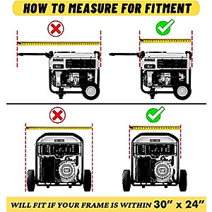 IMPROVED! Generator Cover while Running Heavy Duty 100% Waterproof Portable Generator Enclosure Tent to Run in All Weather- 3 Layers Protection Shed with Inbuilt Frame for 3500w-12000w Generators