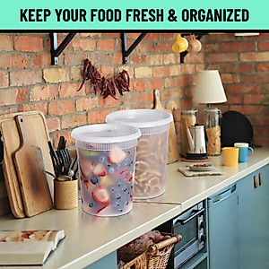 Glownary Pactiv/Newspring YSD2532 Delitainers [240] 32 oz Deli Containers With Airtight Lids, Food Storage/Soup Containers