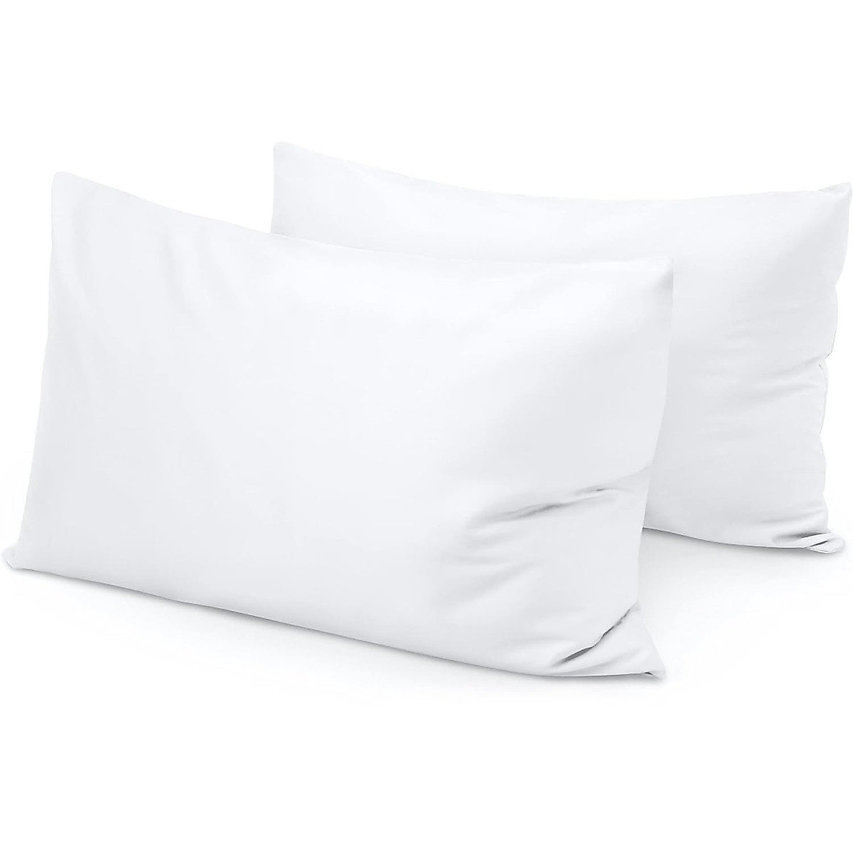 Travel Pillow Case 14x20 Size Egyptian Cotton Set of 2 Zipper Travel Pillowcase 600 Thread Count 100% Soft Egyptian Cotton 2 Pack, Toddler Pillowcase White Solid - Zipper Closer
