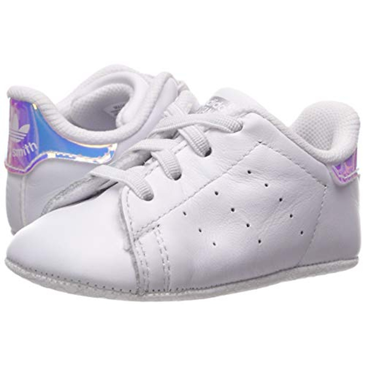 adidas Originals baby boys Stan Smith Sneaker, White/White/Silver Metallic, 3 Infant US