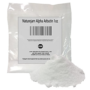 Naturejam Alpha Arbutin Powder Pure Skin Whitener Brightener Dark Spot Corrector, Evens Out Skin Tone and Helps With Hyperpigmentation (1 Ounce)