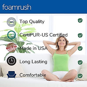 FoamRush 4-Inch Bunk (30" x 72") Mattress Cooling Gel Memory Foam RV Mattress Replacement, Medium Firm, Comfort, Pressure Relief Support, Made in USA, Travel Camper Trailer Truck, Cover Not Included