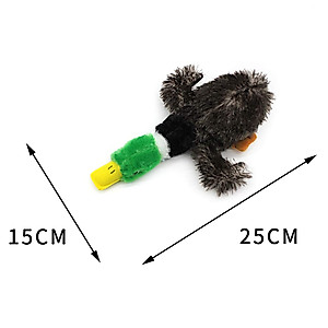 N/ hionre Sound Squeaky Interactive Toys for Pets, Funny Plush Cartoon Duck Shape Chew Play Toy for Pet Dog Cat Duck