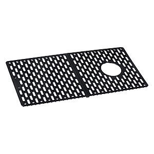 Ruvati 33-inch Workstation Granite Composite Matte Black Drop-in Topmount Kitchen Sink - RVG1302BK