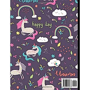 Composition Notebook: Wide Ruled Paper Notebook Journal | Blank Lined Workbook for girls unicorn composition notebook | Cute Unicorn Pattern