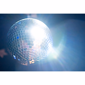 The Dreidel Company Mirror Disco Ball 7" Inch, Silver Hanging Ball with Attached String for Ring, Reflects Light, Fun Party Home Bands Decorations, Party Favor (Single)