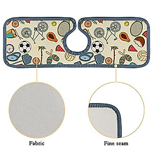 Kitchen Faucet Mats 2 Pieces Summer Vacation Elements Absorbent Faucet Sink Splash Guard Bathroom Counter and RV,Faucet Counter Sink Water Stains Preventer