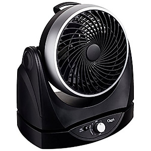 Ozeri Brezza II Dual Oscillating 10" High Velocity Desk Fan, Black