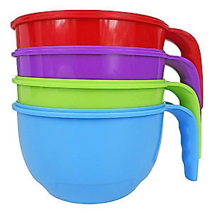 Black Duck Brand Set of 4 Soup Mugs 28 Ounce Heat Soup In the Microwave and Take it on the Go! Perfect for Work School and Meal Preparation (4, Multi)