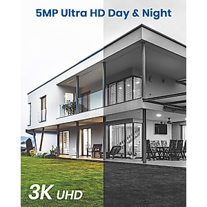 AOSU Solar Security Camera Wireless Outdoor System, 3K/5MP Battery Powered WiFi Camera for Home Security, Panoramic PTZ, Auto Tracking, Human/Vehicle Detection, Night Vision, Spotlights, 2-Way Talk