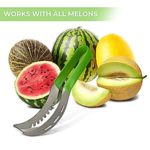 Watermelon Slicer – Premium Watermelon Cutter Kitchen Tools – Ultra-Sharp Stainless Steel Blade – Ergonomic and User-Friendly Handle – Safe, Durable Design