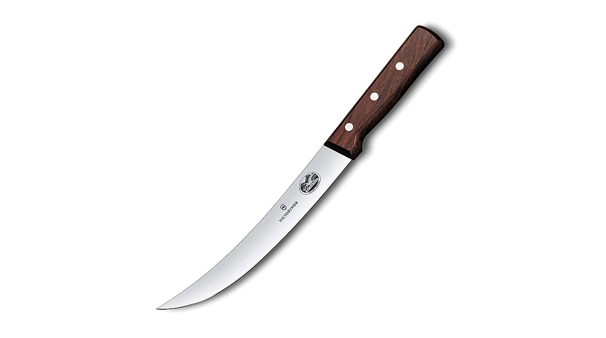 Victorinox 8-Inch Curved Breaking Knife with Rosewood Handle