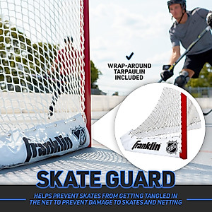 Franklin Sports Hockey Goal — NHL Steel Cage Ice-Hockey Goal — Street-Hockey Goal — Pro-Style Hockey Nets and Goal Set — 72 x 48 Inch