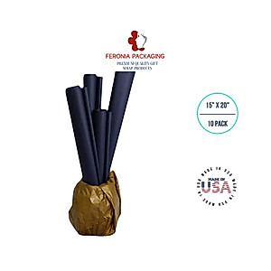 Navy Blue Tissue Paper Squares, Bulk 10 Sheets, Premium Gift Wrap and Art Supplies for Birthdays, Holidays, or Presents by Feronia packaging, Large 15 Inch x 20 Inch Made in USA