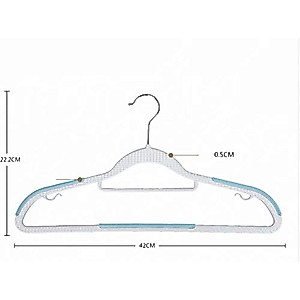 ATOLY Hangers £¬Plastic Hangers 20 Pack Dry Wet Clothes Hangers with Non-Slip Pads with Heavy Duty 360 Swivel Hanger Hook 0.2" Thickness - Space Saving Gray,Green