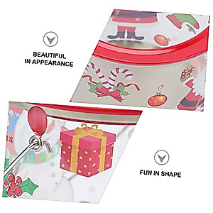 NOLITOY 16 Pcs Portable Cylinder Cookie Containers for Giving Christmas Biscuit Xmas Candy Canister Loose Tea Tin Candy Container Adorable Candy Canister Seal PVC Christmas Box
