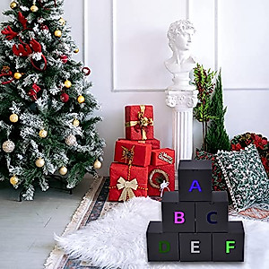 NIGNYA 4x4x4 Gift Boxes, Small Gift Boxes 50 PCS, Black Kraft Paper Box with Lid for Party Favor, Ornaments, Bridesmaid Proposal, Bakery Cookies,Candle Boxes Packaging