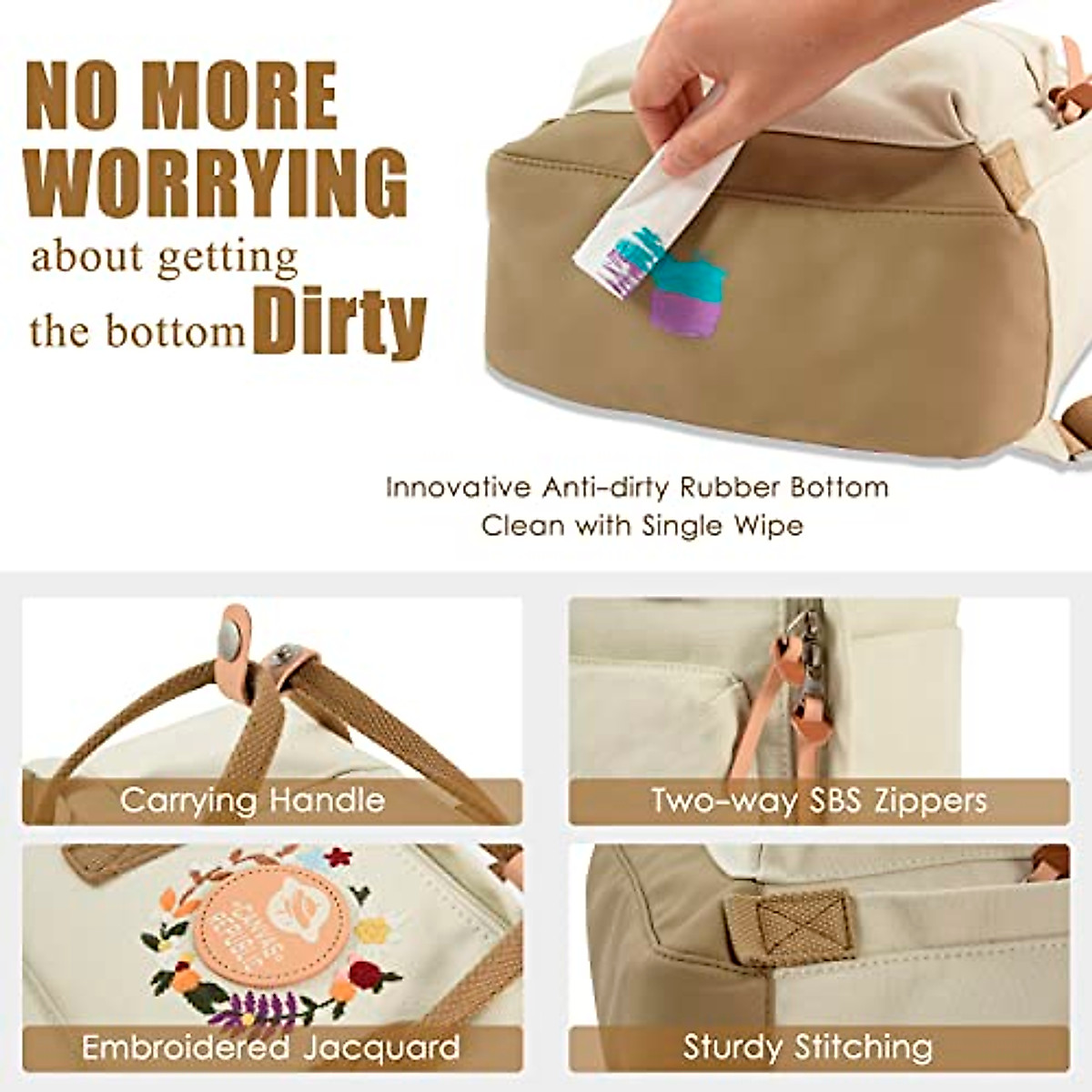 G-FAVOR Laptop Backpack for Women, Water Resistant Lightweight Computer Backpack Travel Work Bags Daypack, Fits 14-15.6 inch Laptop Bag