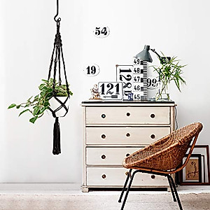 Mkono Hanging Plant Bracket 10 inch Metal Wall Plant Hook Decorative Plant Hanger for Bird Feeders, Planters, Lanterns, Wind Chimes, Home Decor Indoor Outdoor 2 Pack, Black