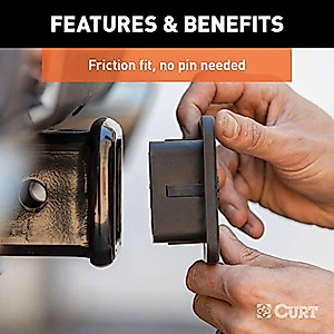 Curt Manufacturing 45534 Trailer Hitch Mount, 2-Inch Ball, Lock, Fits 2-In Receiver, 7,500 lbs, 2" Drop, Cap