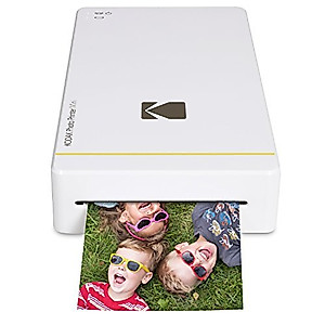 Kodak Mini Portable Mobile Instant Photo Printer - Wi-Fi & NFC Compatible - Wirelessly Prints 2.1 x 3.4" Images, Advanced DyeSub Printing Technology (White) Compatible with Android & iOS