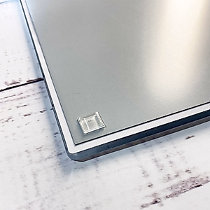 GLASSBOARD STUDIO Aqua Glass Craft Mat (13.5x18in) - Magnetic, Heat & Scratch Resistant, Stain-Proof for Crafting, Cutting, Painting, Mixed Media Artwork - Grid & Angle Lines, Non-Slip Feet