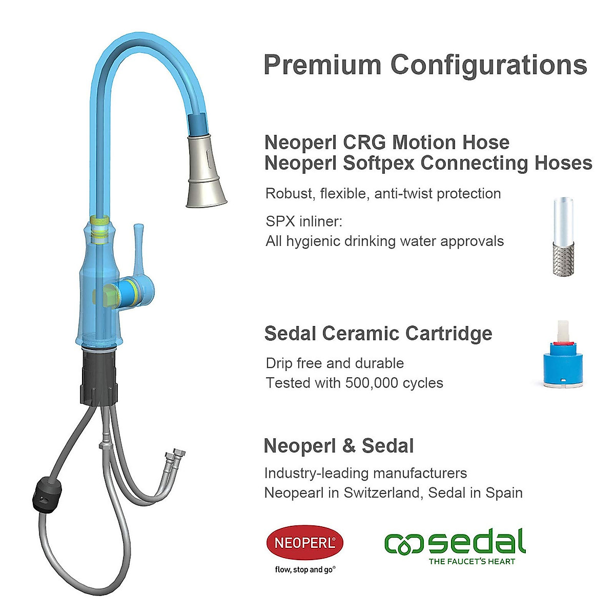 AguaStella AS94ORB Oil Rubbed Bronze Pull Down Kitchen Faucet and ASF42ORB Oil Rubbed Bronze Built in Soap Dispenser Combination