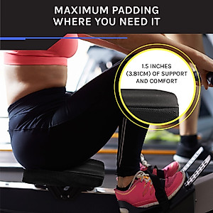 Domain Cycling Bike Seat Cushion for Recumbent Bike - Pad Gel Exercise Bike Seat Cover for Recumbent Bike Seat, Stationary Spin Bicycle Seat, Women & Men, 15.5in x 11.5in - Recumbent Bike Seat Cover