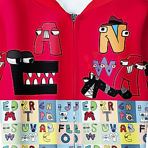 ANAVAE Boys Alphabet Pants Sets Kids Letters Long Sleeve Tee Shirt 2PCS Cartoon Horror Game Clothing Set Playwear