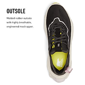 Sorel Women's Kinetic Breakthru Day Lace Sneaker - Jet, Dreamy - Size 7.5