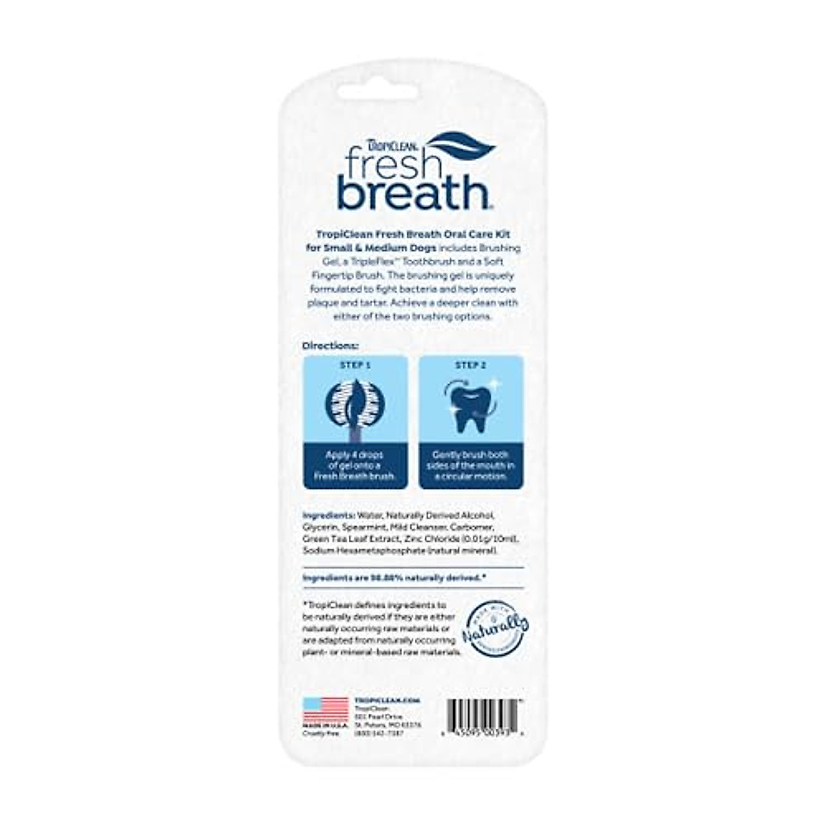 Fresh Breath Certified Wellness Collection Vet Strength Oral Care Kit for Small & Medium Dogs - Removes Plaque & Tartar - Freshens Bad Dog Breath - Teeth Cleaning Kit
