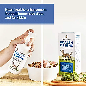 Dr. Harvey's Health & Shine Omega 3 Fish Oil for Dogs from Wild Caught Mackerel, Herring, Anchovies and Sardines - Supports Beautiful Fur, Strong Joints and Itchy Allergy Relief (16 FL OZ)