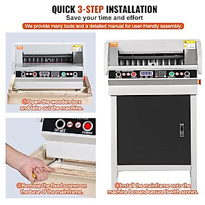 Vevor Electric Paper Cutter 450mm 17.7 Inch Paper Cutter Guillotine Numerical Control Automatic Digital : Office Products