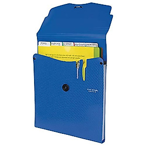 Five Star Expanding File Folder, 5-Pocket Vertical Expandable File Folder, Blue (72699)