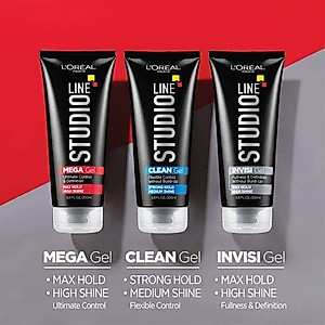 L'Oreal Paris Studio Line INVISI Gel, Strong Hold 6.80 oz ( Packs of 4)