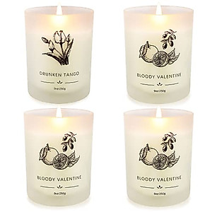 4 Pack Candles for Home Scented, Aromatherapy Candles Gifts Set for Women, Soy Wax 200 Hour Long Lasting Jar Candles Gift for Birthday Mom Christmas Thanksgiving Day Present