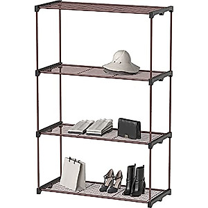 Simple Houseware 4 Tiers Wire Shelving Freestanding Organizer Storage Rack, Bronze