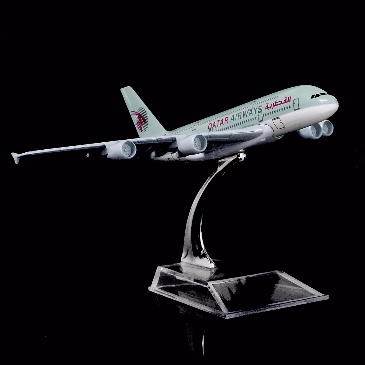 24-Hours Qatar Airways Company Q.C.S.C. A380 Alloy Metal Airplane Models Die-cast 1:400