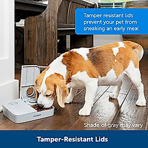PetSafe Analog 2 Meal Programmable Pet Feeder, Automatic Dog and Cat Feeder - Dry or Semi-Moist Pet Food Dispenser, Slow Feed Portion Control (3 Cup/16 Ounce Total Capacity), Tamper-Resistant Design