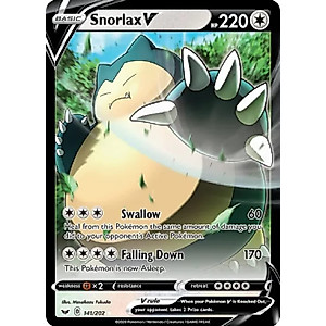P - Snorlax V Ultra Rare 141/202 Sword and Shield Base Set