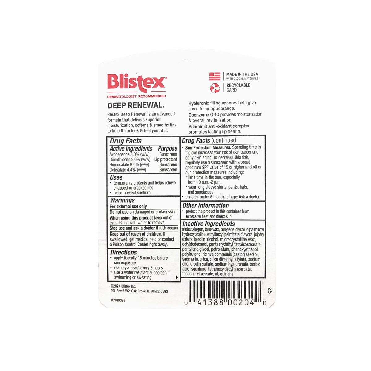 Blistex Deep Renewal, Anti-Aging Treatment (Pack of 2)
