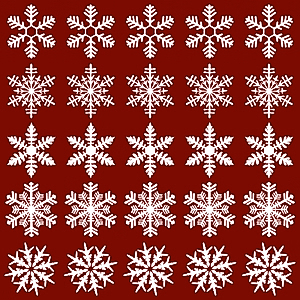 600 Pieces Christmas Envelope Seal Stickers Christmas Wall Stickers Window Clings Snowflake Stickers Self-Adhesive Universal Sealing Stickers, Gift Boxes Stickers Label Stickers (White)