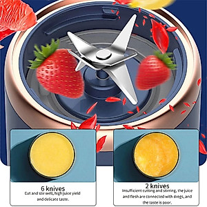 Generic Small Rechargeable Portable Food Blender, Red and White, 400 mL