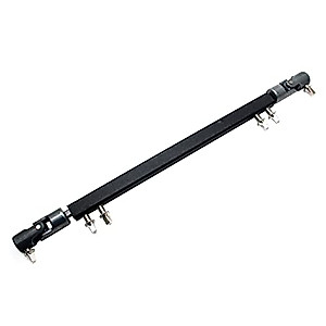 TUOREN Double Kick Drum Pedal Drive Shaft Steel Bass Drum Pedal Linkage Connector Arm for Drum Kit Percussion Instrument Parts (Black)